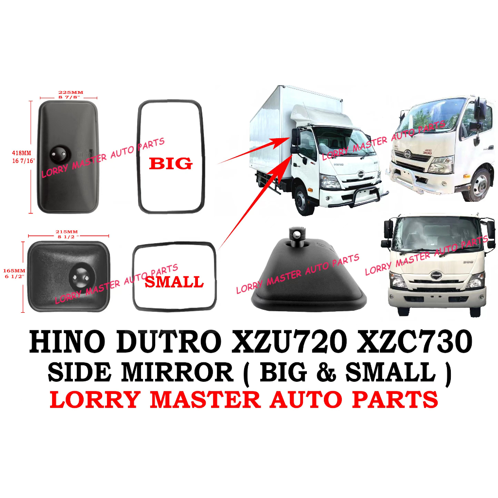 HINO DUTRO XZU720 XZC730 SIDE MIRROR ( BIG & SMALL ) | Shopee Malaysia