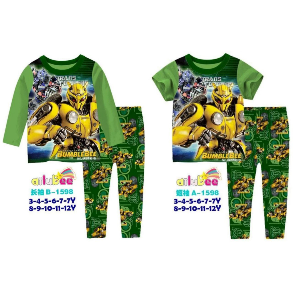 Ailubee Pyjamas Transformer Long & Short Sleeve Nightwear Bumblebee ...