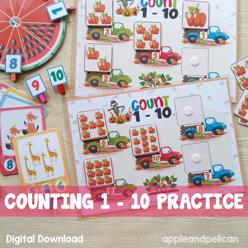 [SOFTCOPY] Number 1 To 10 Count And Match Montessori Toddler Math ...