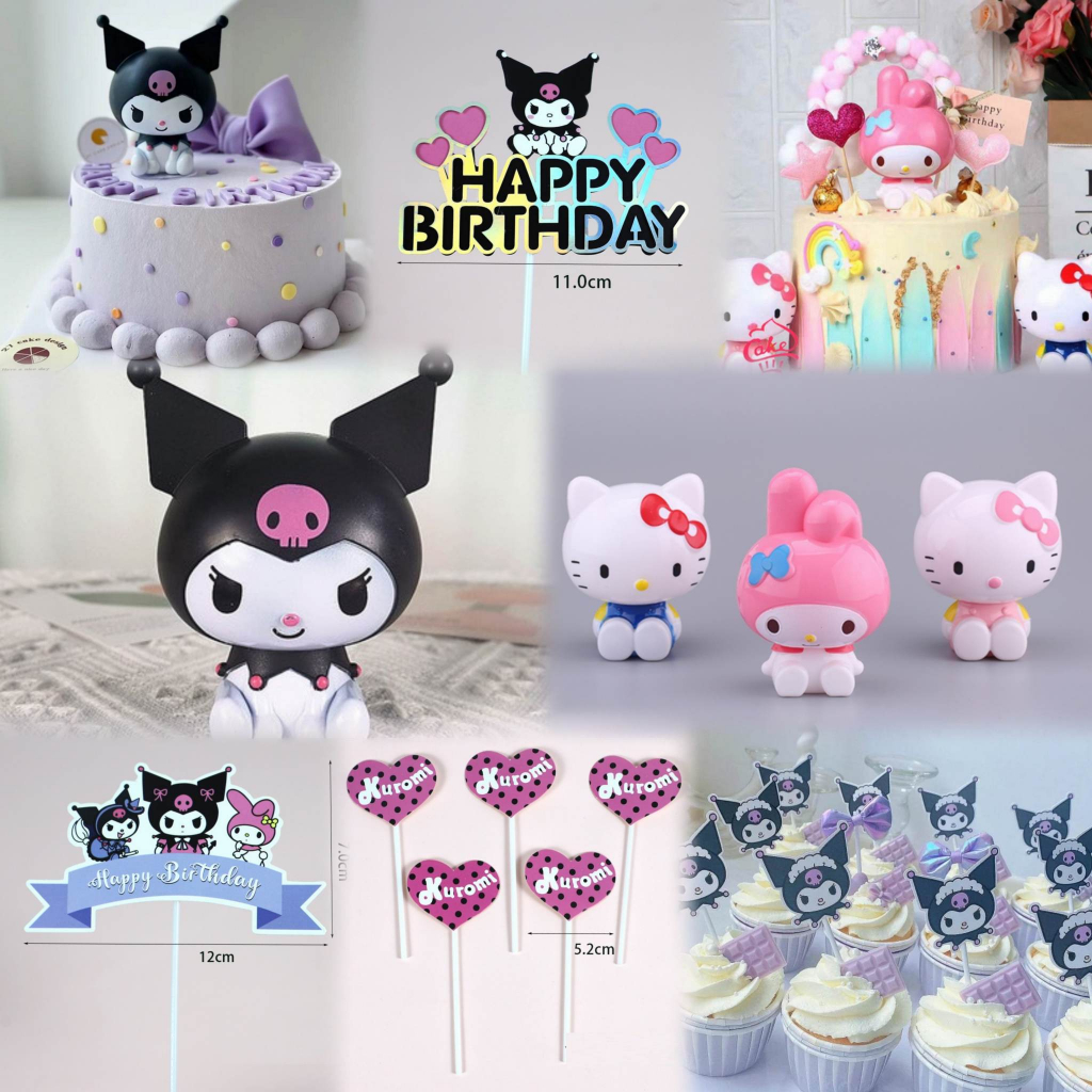 Kuromi Cake Topper Melody Cake Topper Hello Kitty Cake Decoration Cake ...