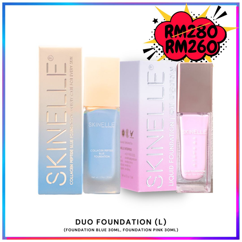 Skinelle HQ Pink Blue Foundation Korea Puteri Sarah Liyana Viral ...