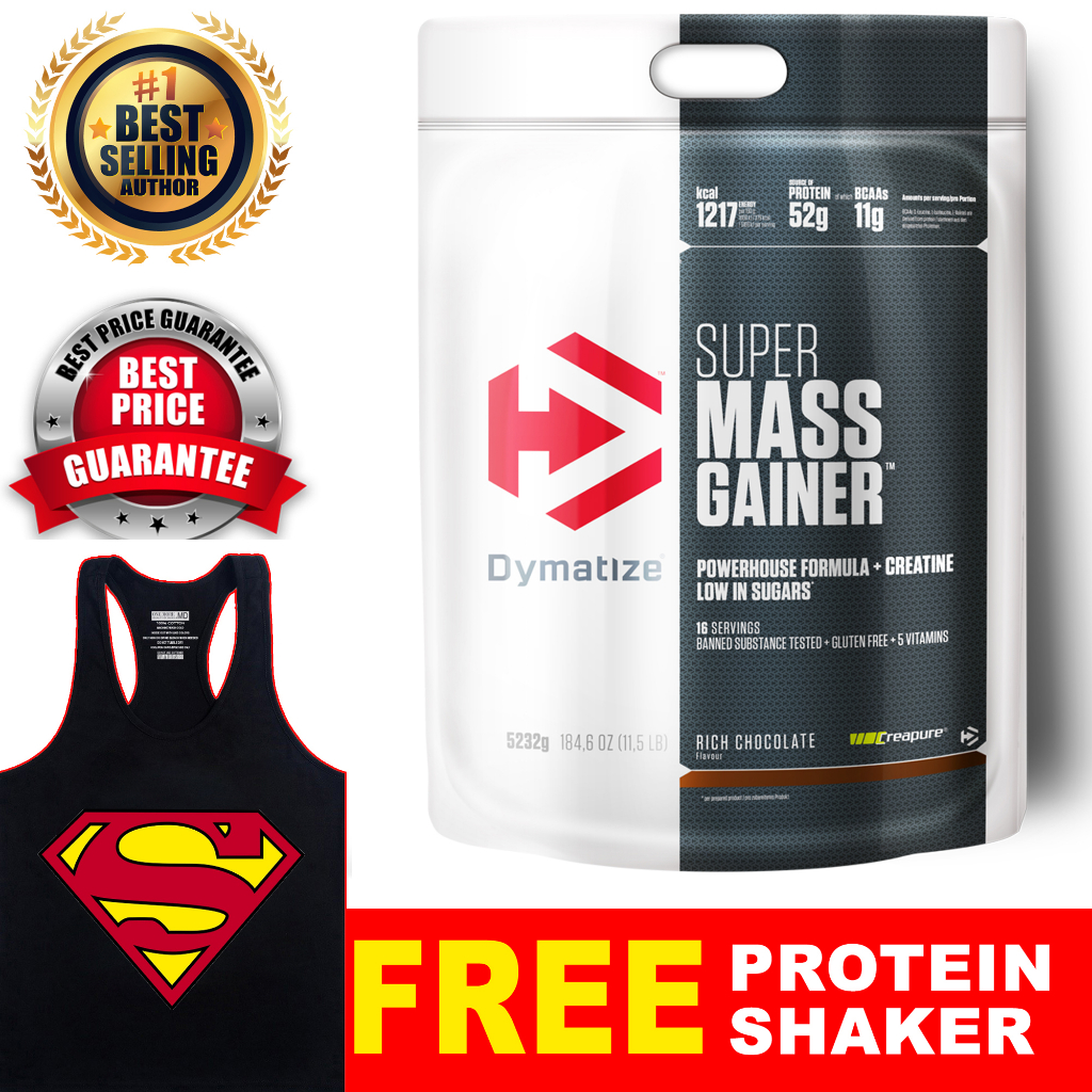 DYMATIZE SUPER MASS GAINER 1280 Calories 50G Protein, Weight Gain, Mass ...