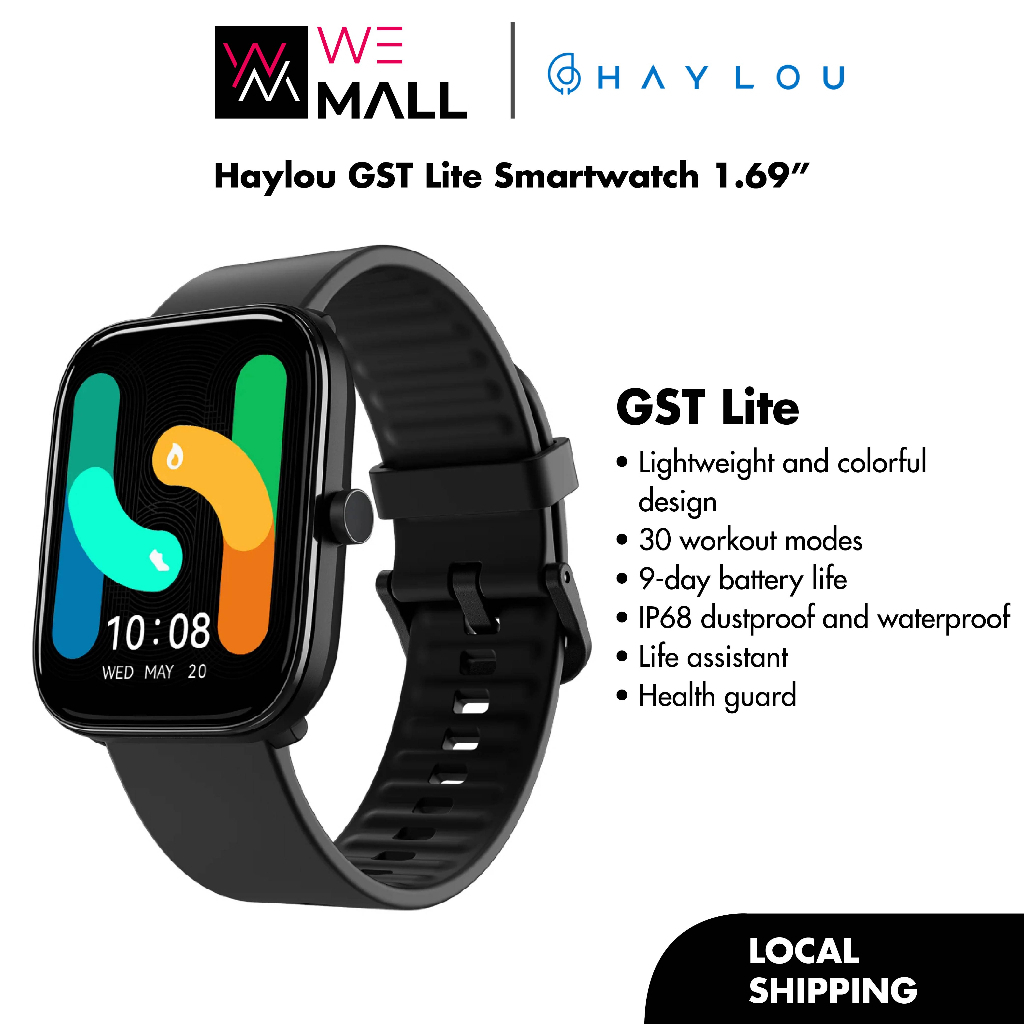 Haylou GST Lite Smartwatch 1.69'' TFT Display Fitness Tracker Heart ...