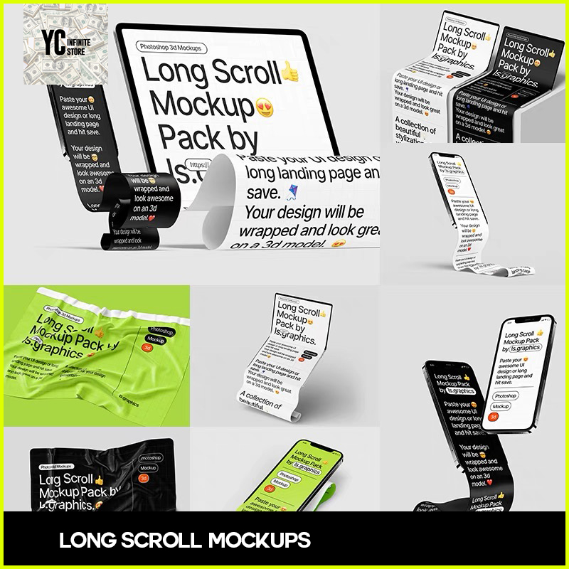 🔥Long Scroll Mockups | [PSD] Mockup High Quality Photoshop🔥 | Shopee ...