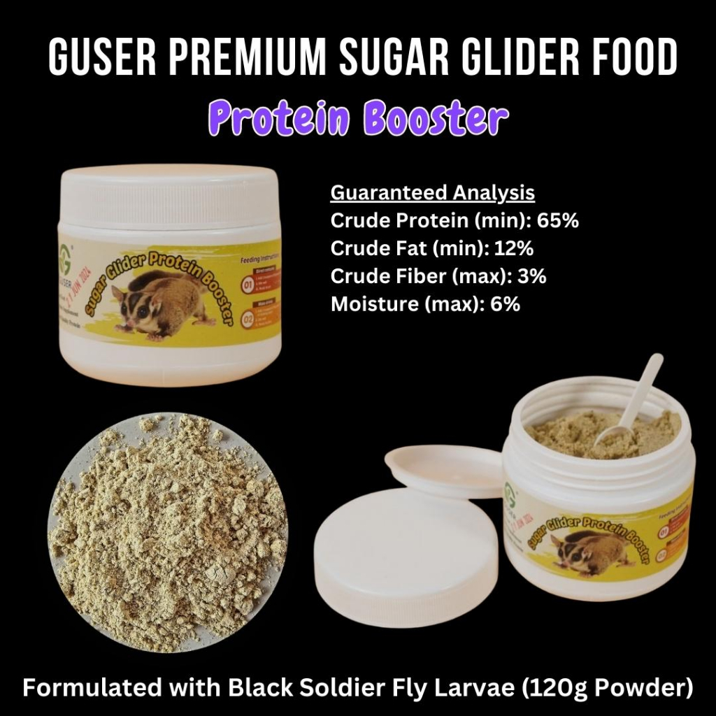 Guser Sugar glider Food BSFL protein booster HPW hedgehog food dried BSFL JY hobbies sugar ...