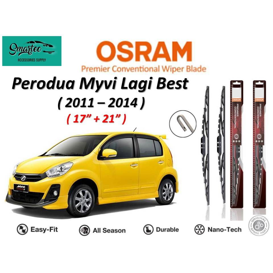 Osram Premier Conventional Blade ( U Hook ) For Perodua Myvi Lagi Best ...