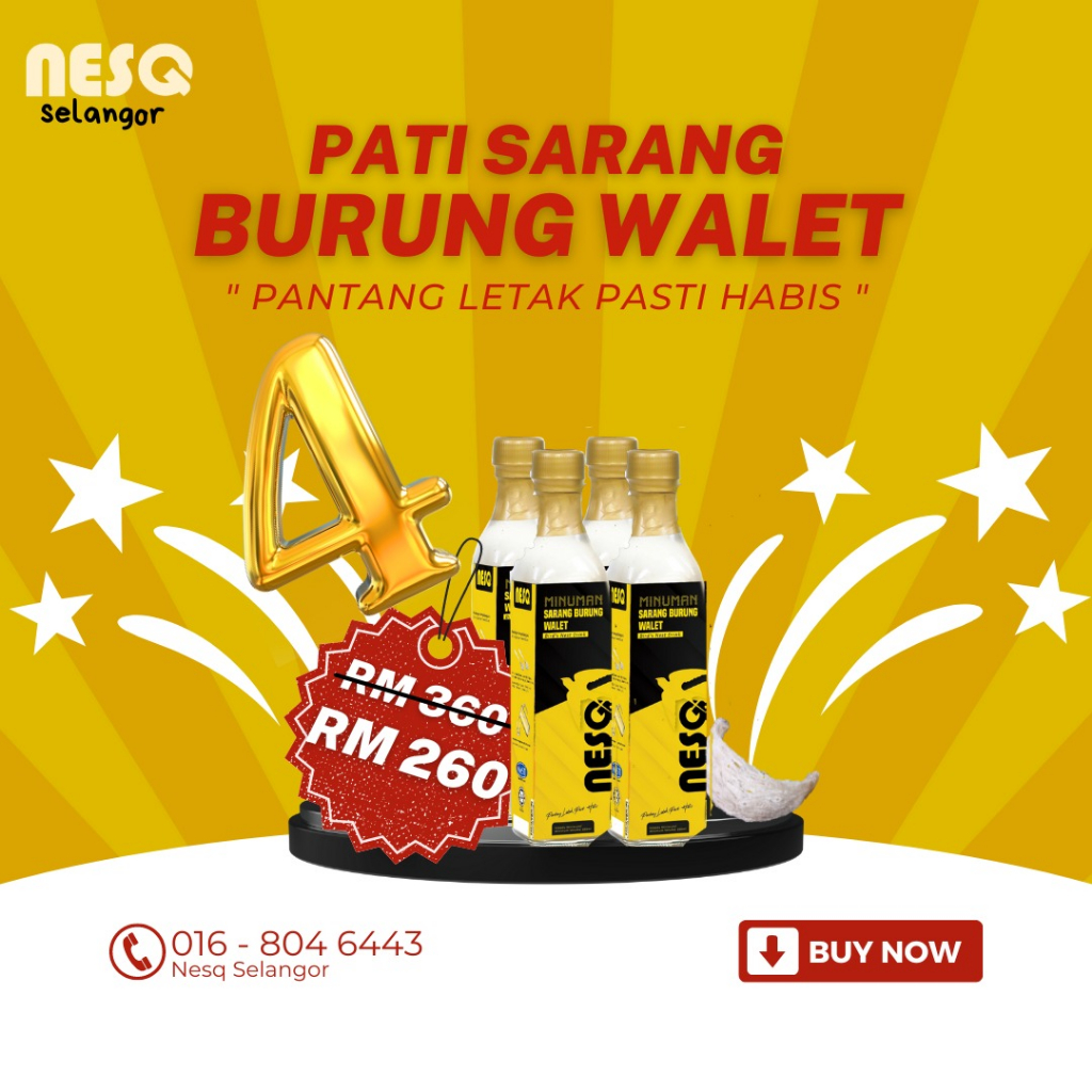 NESQ - 4 Botol Pati Sarang Burung Walet (250ml) | Shopee Malaysia