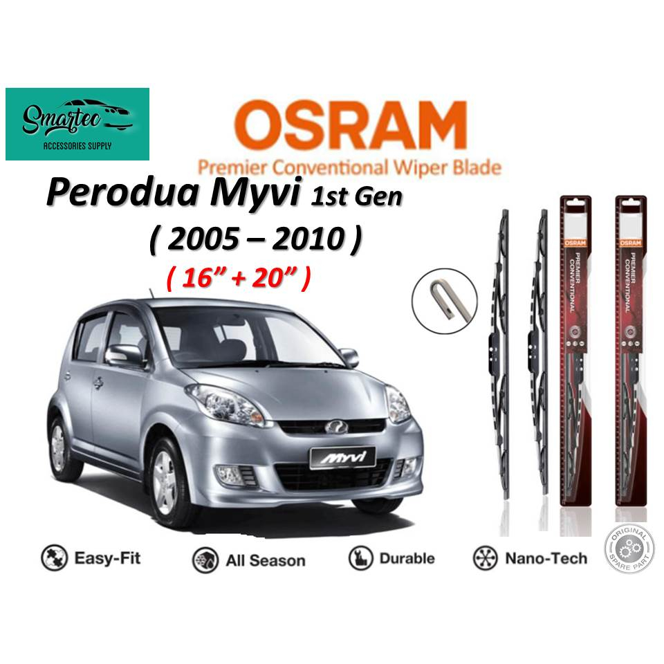 Osram Premier Conventional Blade ( U Hook ) For Perodua Myvi Year 2005 ...