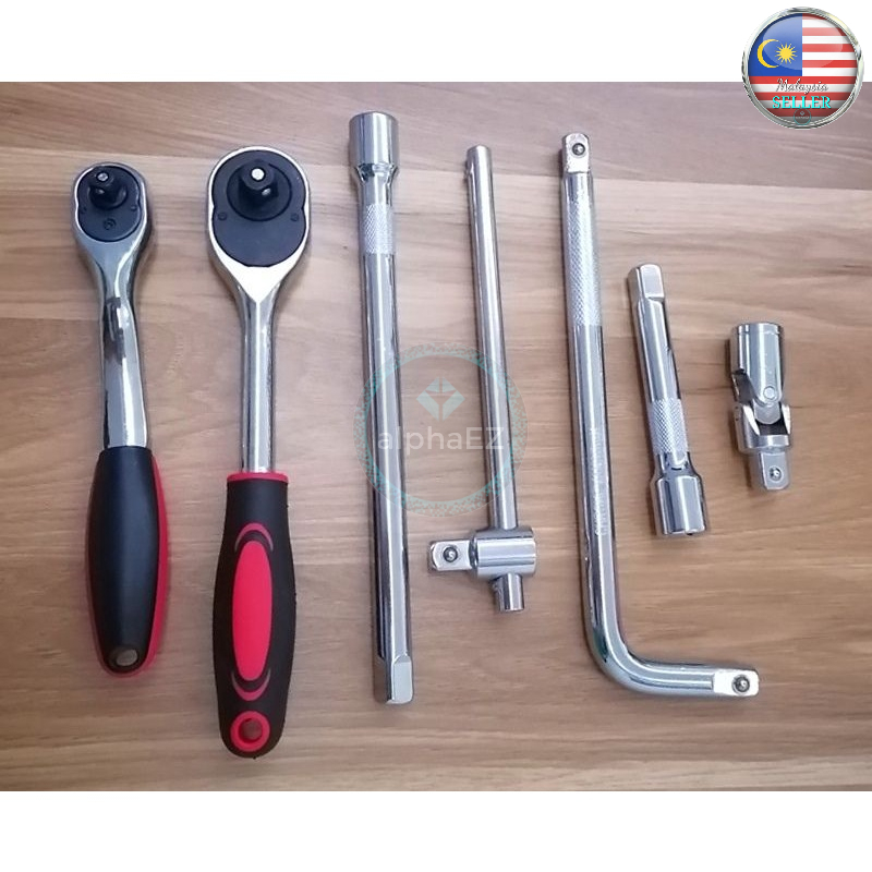 🇲🇾 TOOLS 1/2" INCH ( 12.5MM ) Heavy Duty ratchet Wrench and Adapter ...