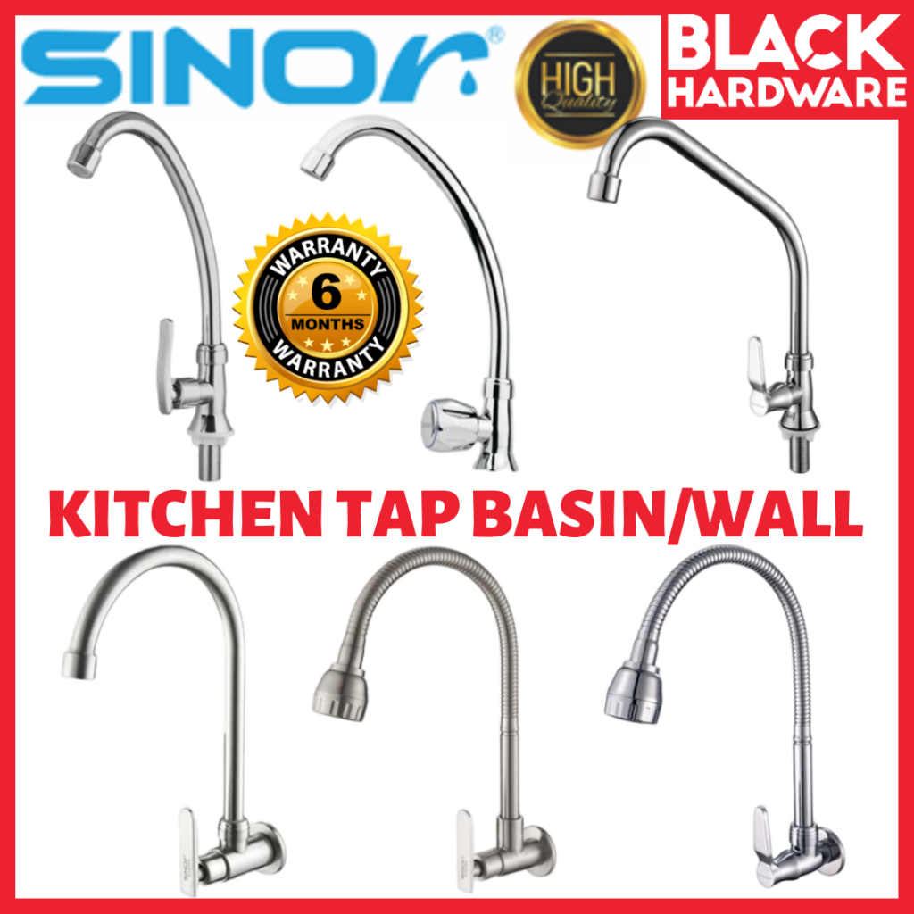 Black Hardware SINOR Kitchen Sink Faucet Pipe Kepala Paip Sinki Dapur ...