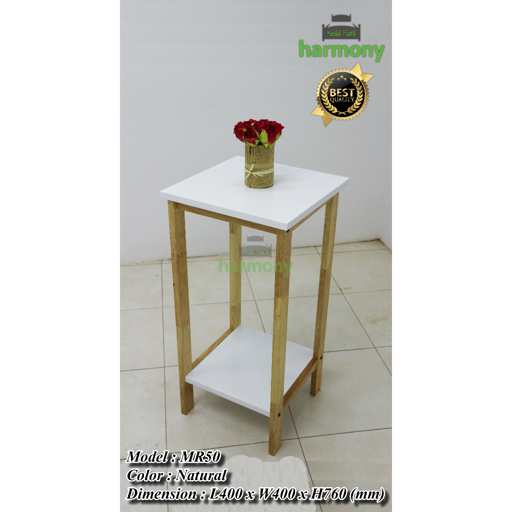 Harmony Full Solid Wooden Multi Rack / Side Table / Rubber Wood Rack ...