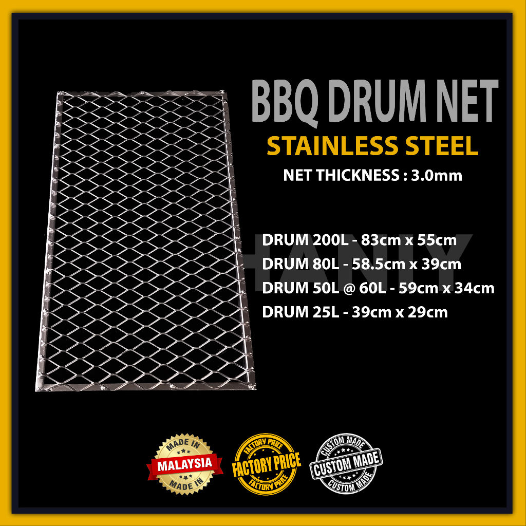 BBQ Grill Outdoor Grill Net Jaring BBQ Stainless Steel Expanded Metal ...
