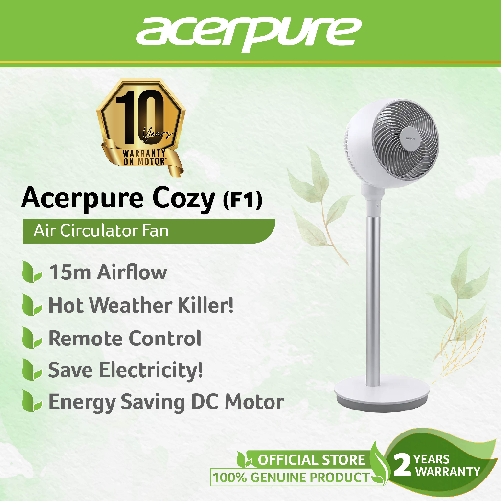 Acerpure F1 Cozy Air Circulator Fan - White (20W) AF551 | Shopee Malaysia