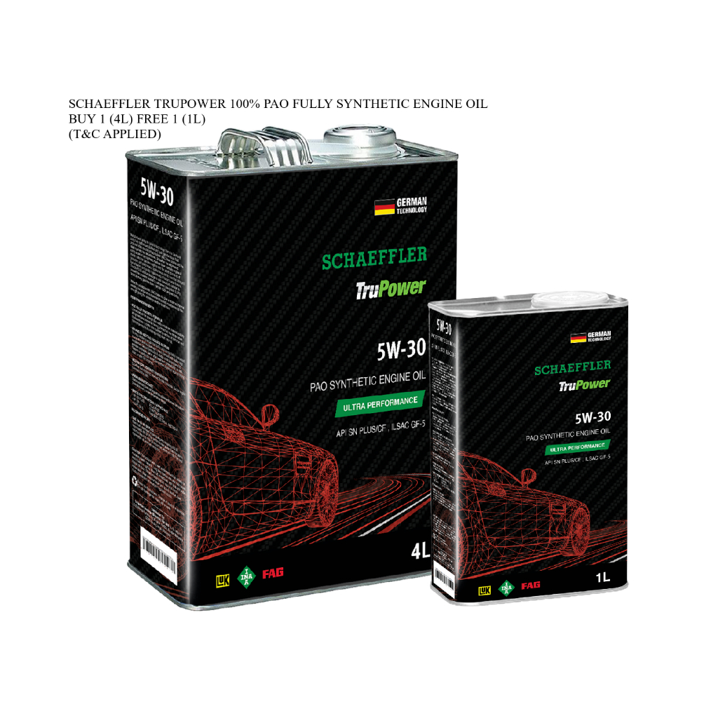 SCHAEFFLER TRUPOWER ENGINE OIL API 5W30 SN PLUS/CF PAO BASED FULLY ...