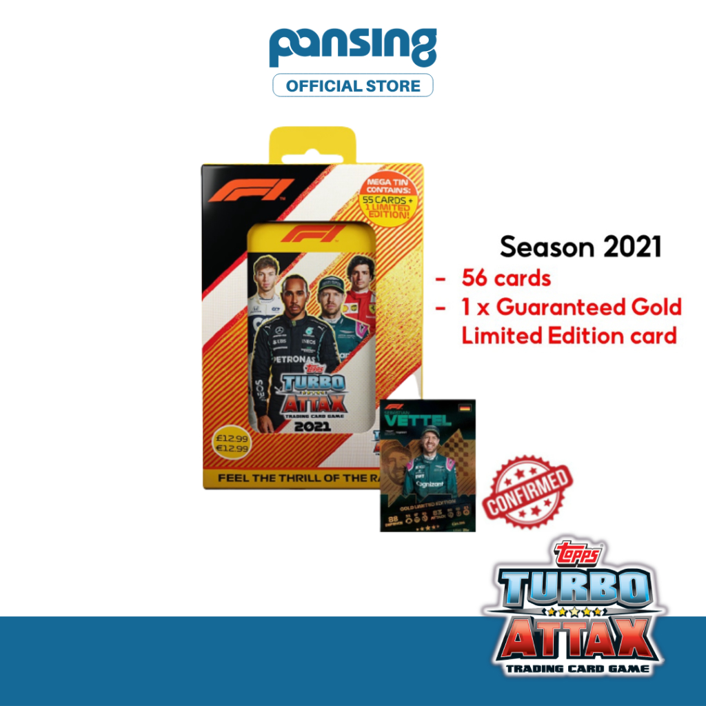 TOPPS Turbo Attax Formula 1 F1 Mega Tin 2021/22 Trading Card Game TCG ...