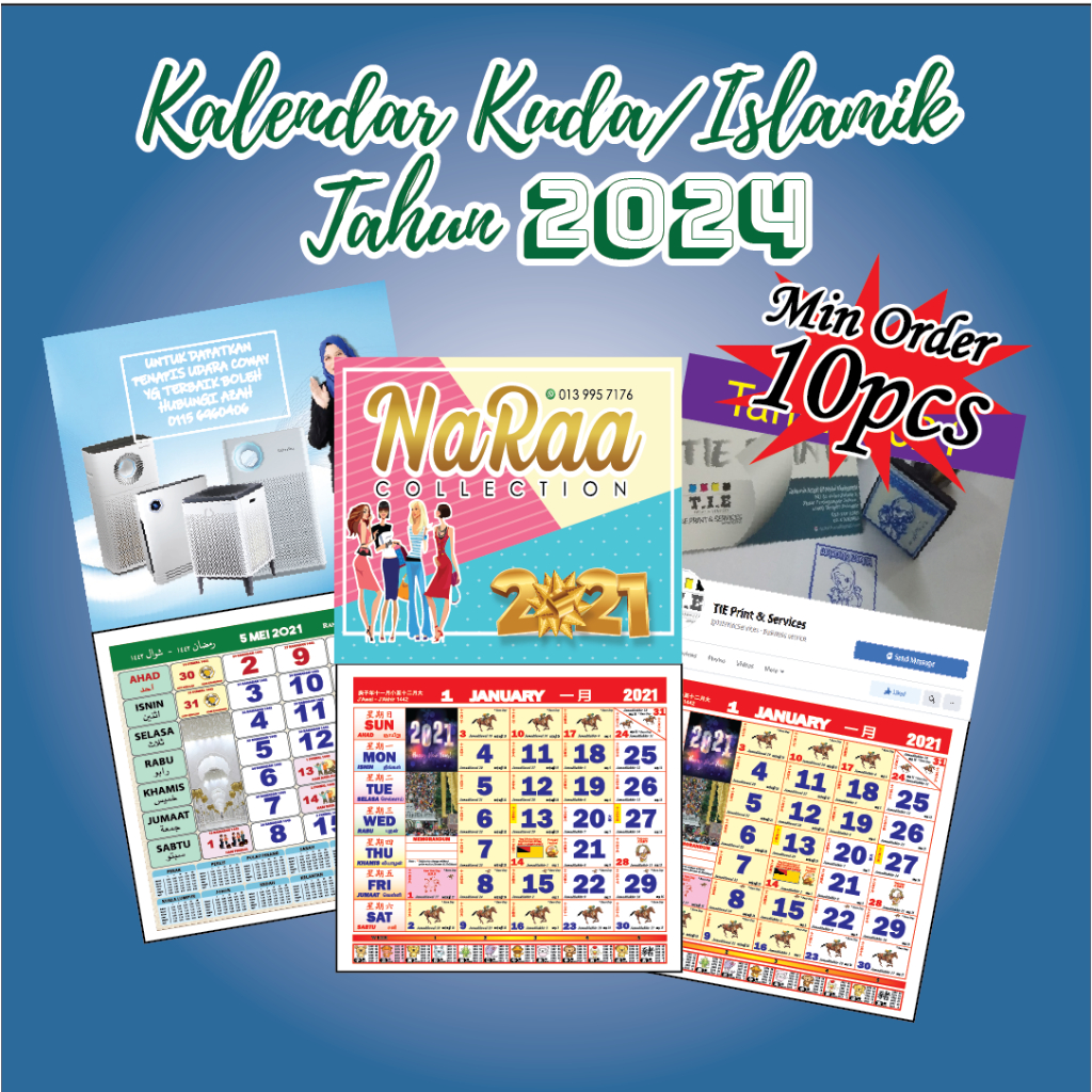 💥 CUSTOM CALENDAR 2024💥 OWN DESIGN - Kalendar Kuda dan Kalendar Islam ...