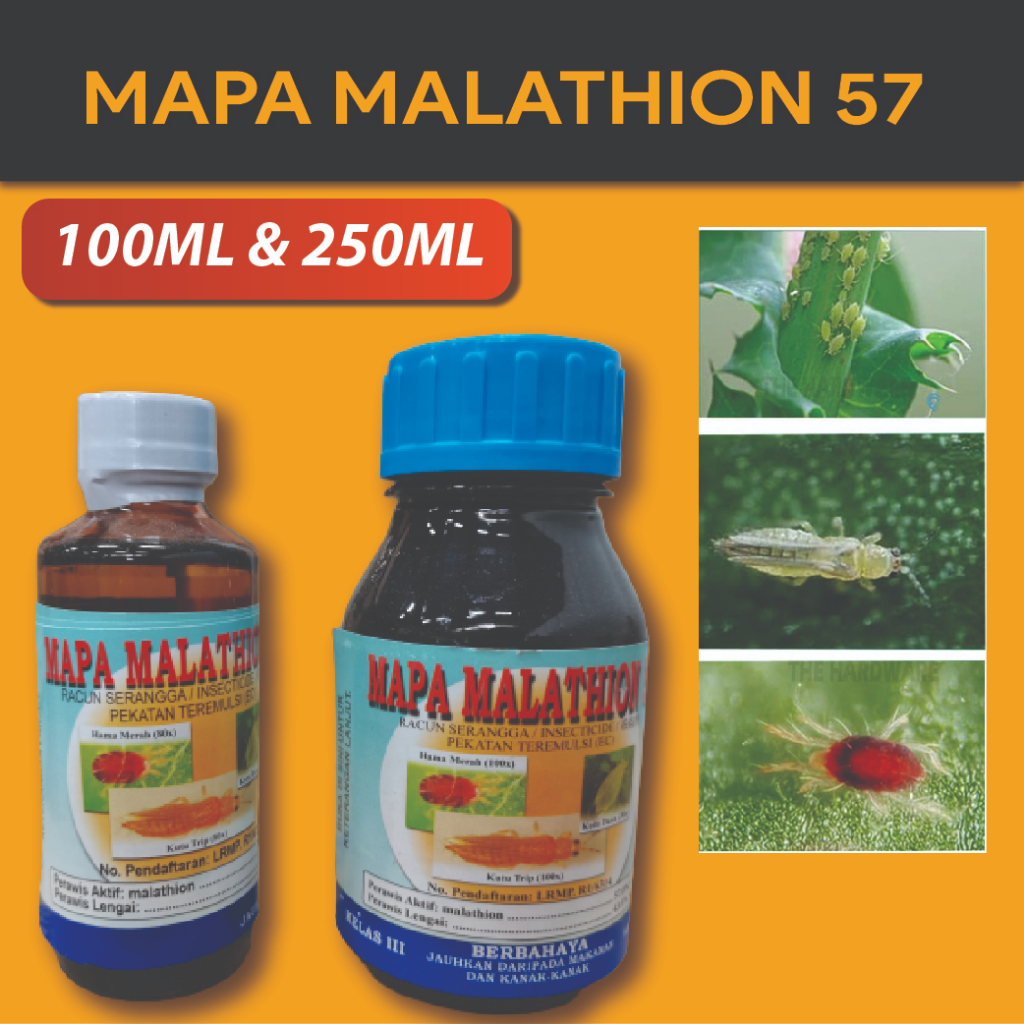 MAPA MALATHION 57 Racun Serangga 100mL / 250mL WESCO MALATHION ...