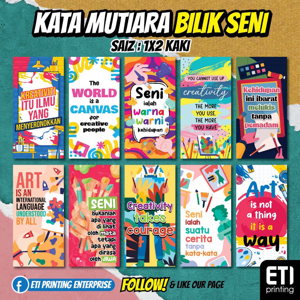 [NEW!!] SET KATA MUTIARA BILIK SENI SET KECERIAAN | Shopee Malaysia