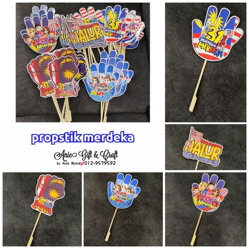 Ready Stock / Propstick Merdeka/ Custom Photobooth Propstik Merdeka ...