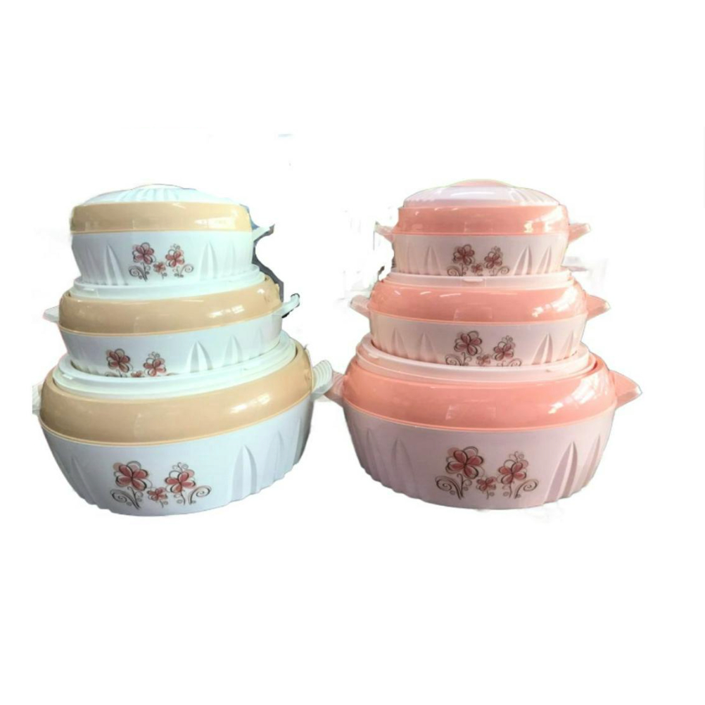 Peacock Hot Range Hot Pot 3 Pieces Set Insulated Food Warmer or Cooler ...