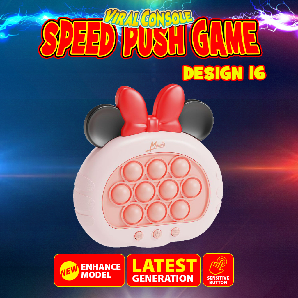 * Ready Stock * Pop It Electronic Speed Quick Push 200 Level Game Toy ...