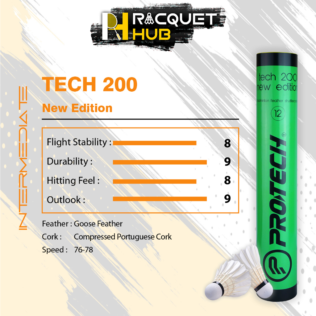 Protech Tech 200 Badminton Shuttlecocks | Shopee Malaysia