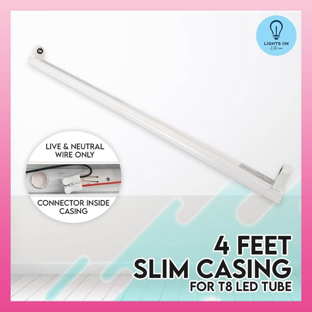 4ft T8 LED Tube Slim Casing Housing Sarang Lampu LED Casing Lampu ...