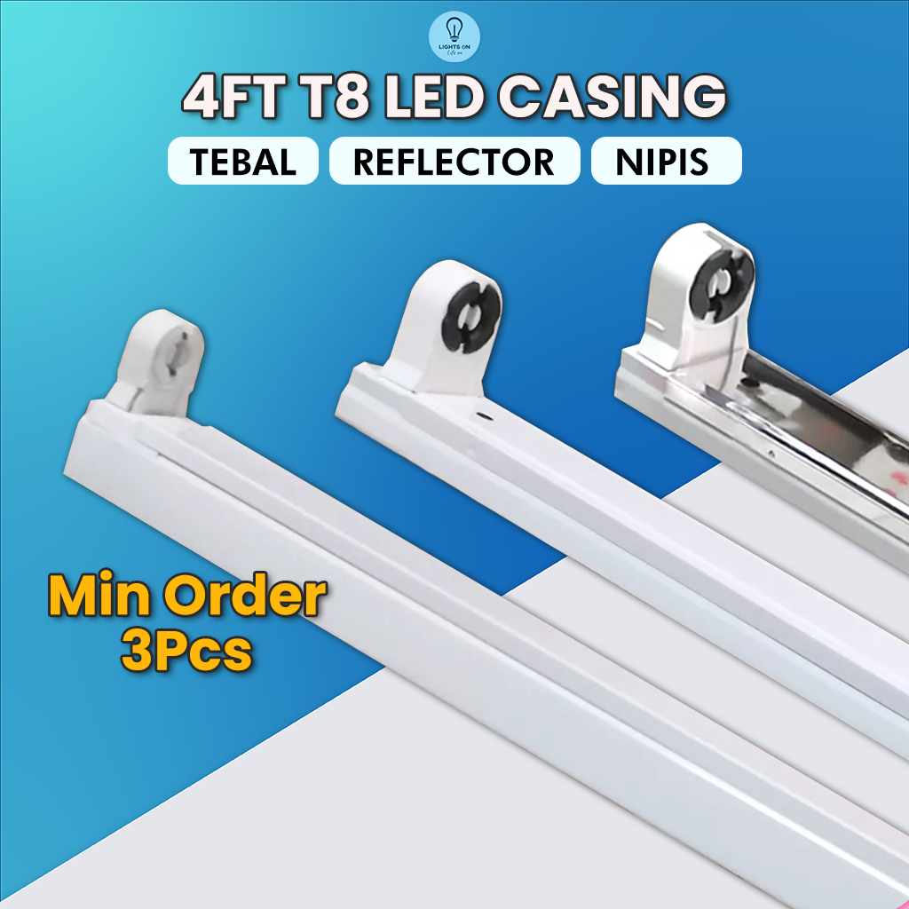 4ft T8 LED Tube Slim Casing Housing Sarang Lampu LED Casing Lampu ...