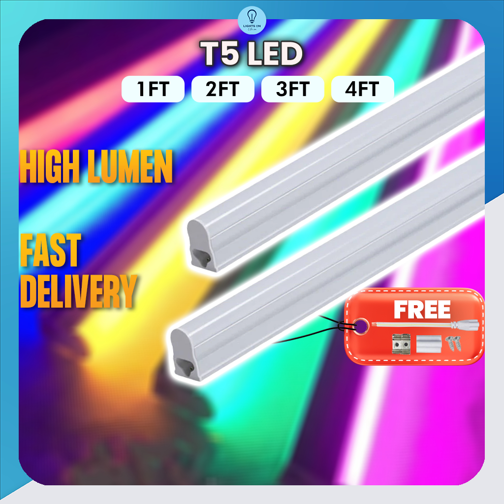 Color T5 LED Complete SET With CONNECTOR & CLIP Red/Green/Blue Led Tube ...