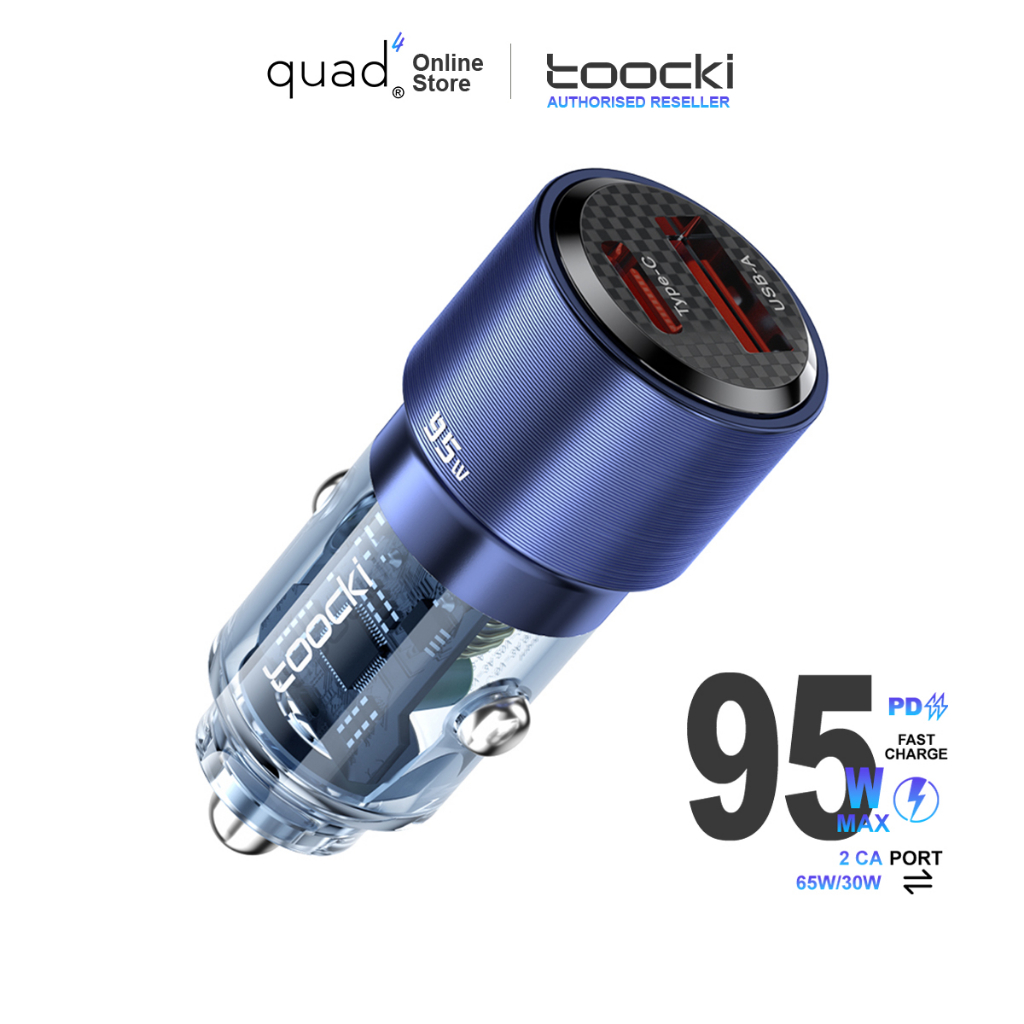 Toocki PD65W + 30W Fast Charging Car Charger Aluminum Alloy Phantom ...