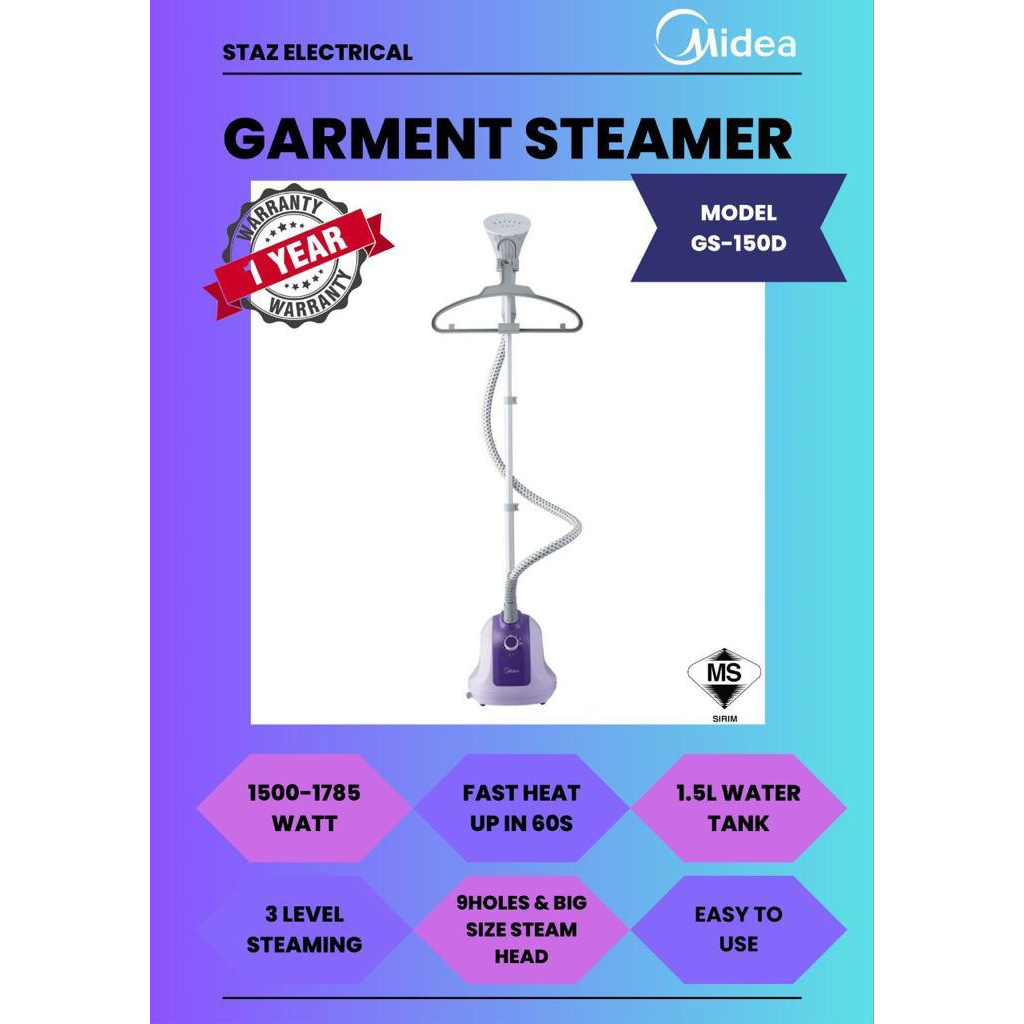 Midea Garment Steamer 1.5L (GS-150D) | Shopee Malaysia