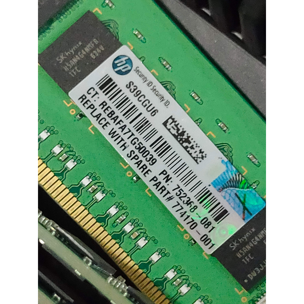 726718-B21 774170-001 752368-081 HP 8GB (1x8GB) 1Rx4 PC4-2133P-R MEMORY ...