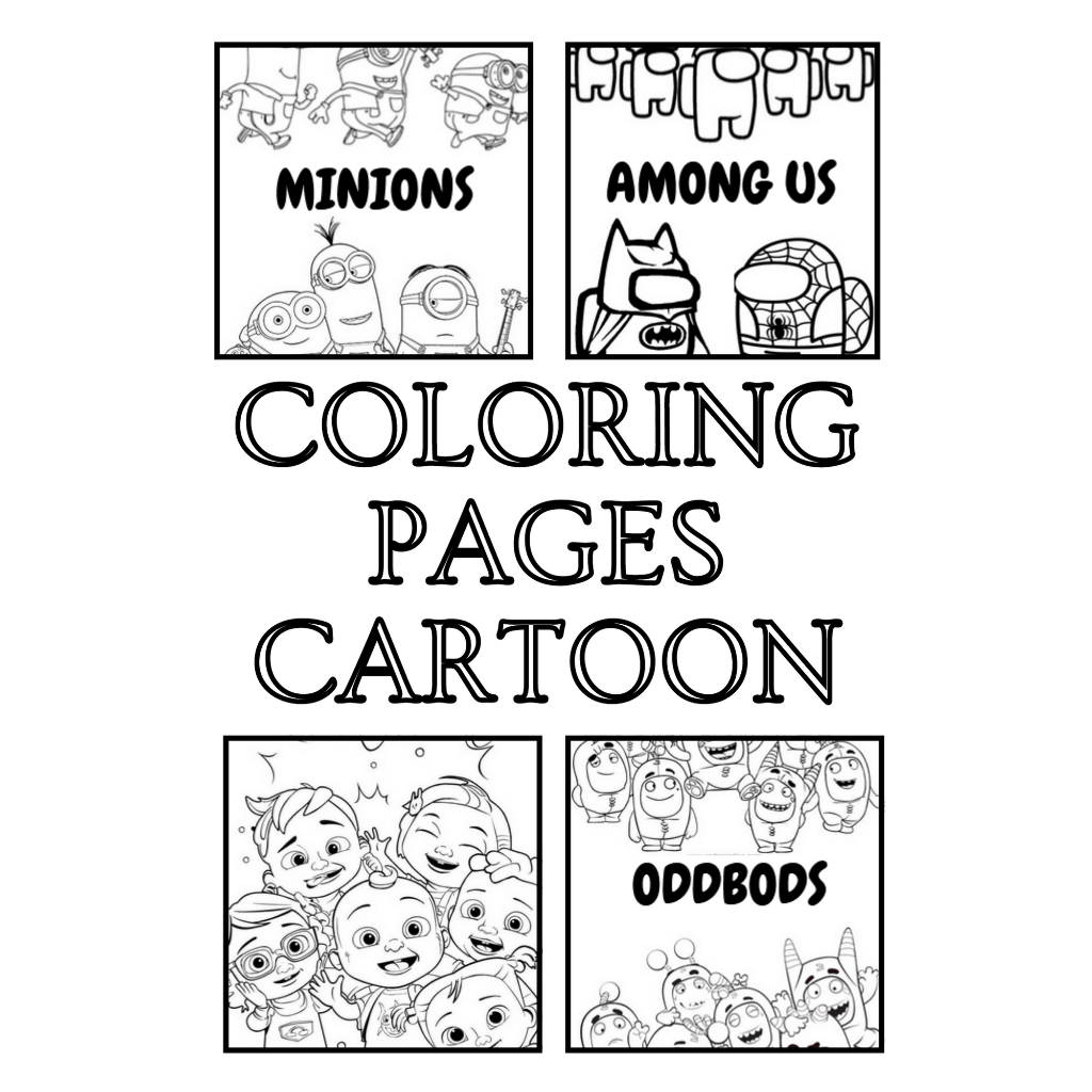 [PDF] 60 Pictures CARTOON Printable Colouring Pages | Shopee Malaysia