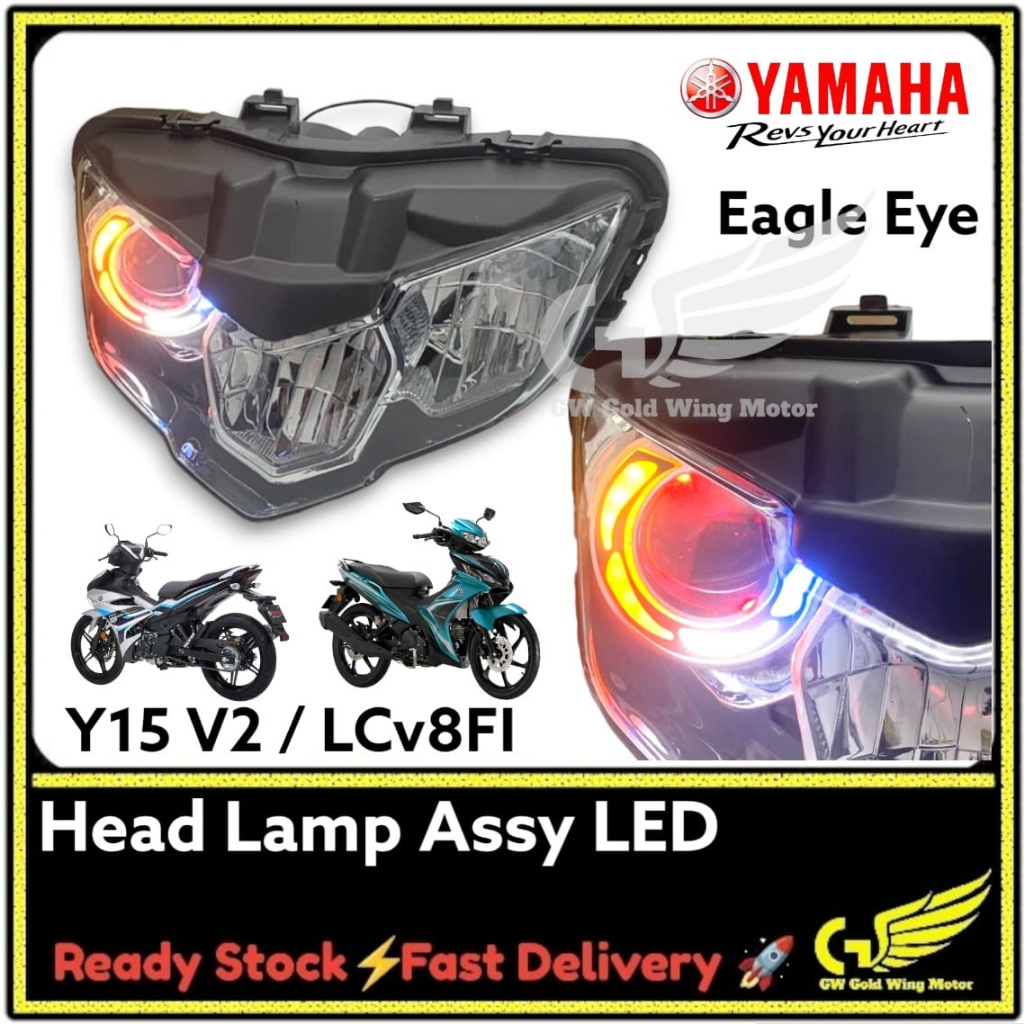 YAMAHA Y15ZR V2 135LC V8 EAGLE EYE LED HEAD LAMP ASSY MATA HELANG LUMPU DEPAN CUSTOM PNP ...