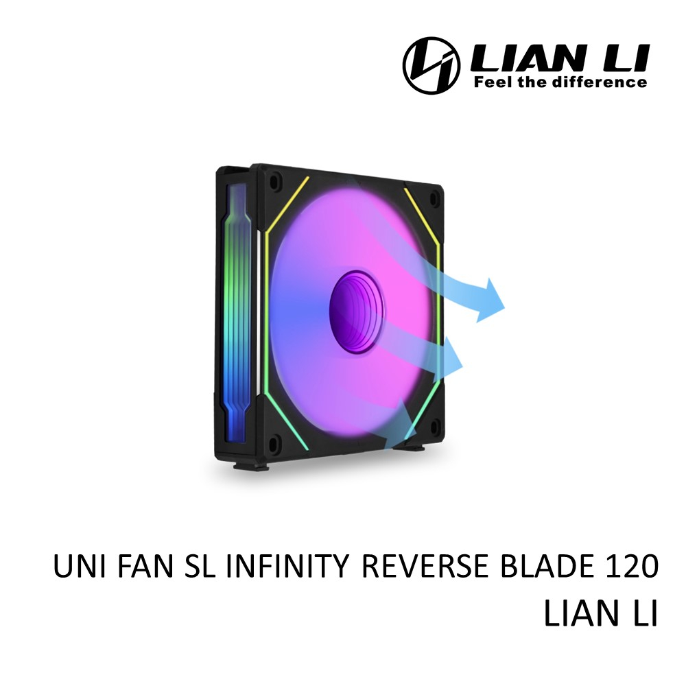 LIAN LI UNI FAN SL INFINITY REVERSE BLADE 120 ARGB FAN (BLACK/WHITE ...