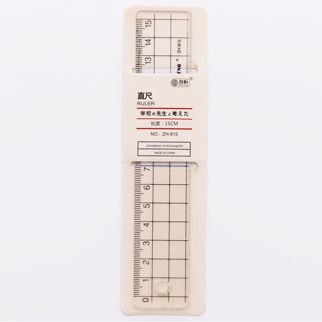 🇲🇾 Ready Stock Muji Style Transparent Ruler 15cm Simple Ruler Scale Set ...