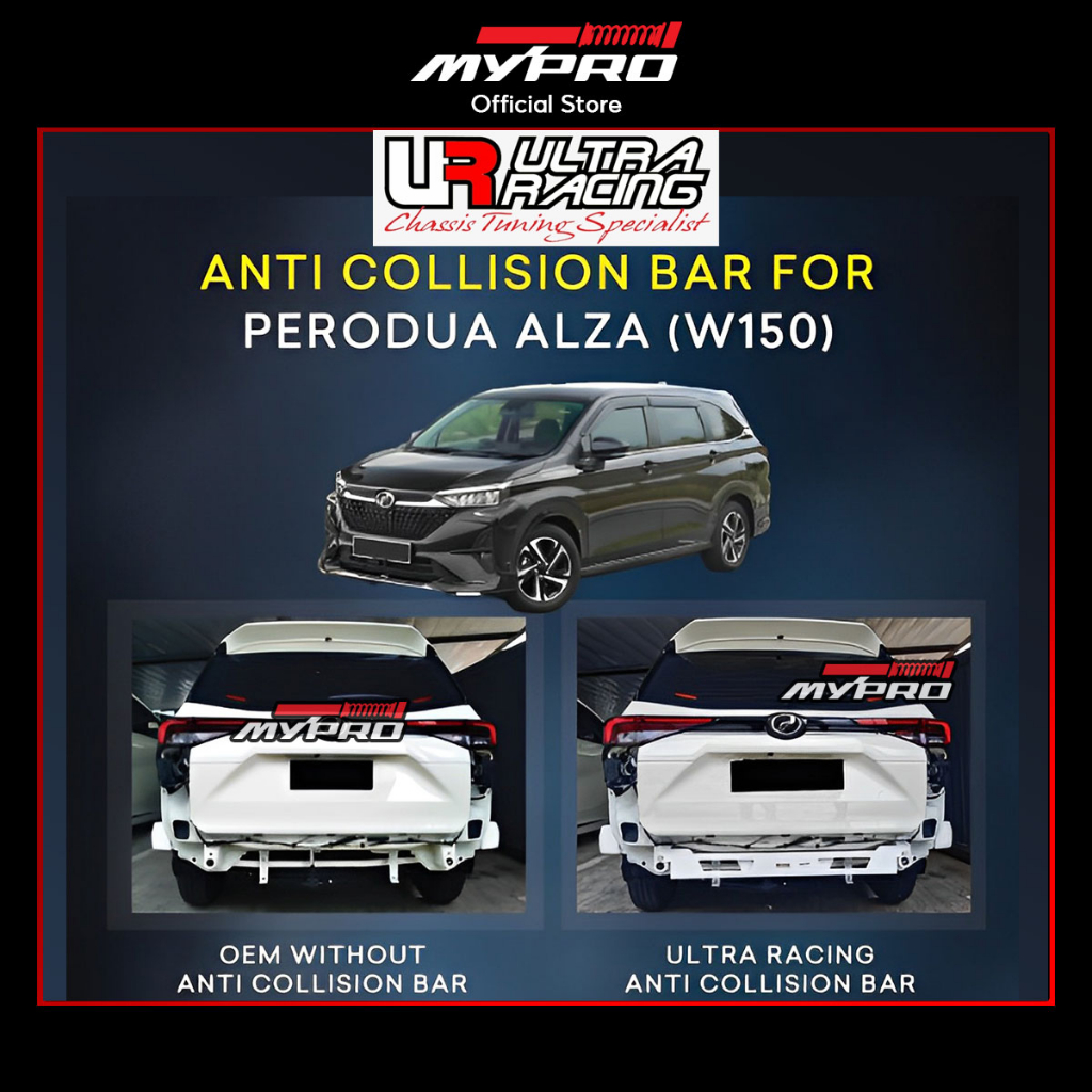 ULTRA RACING BAR PERODUA ALZA 2022+ W150 TOYOTA VELOZ - REAR ANTI ...