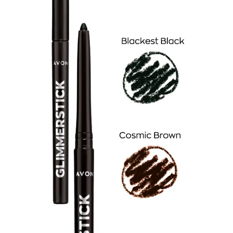 AVON GLIMMERSTICKS EYE LINER 2.8g (Blackest black / Cosmic brown ...