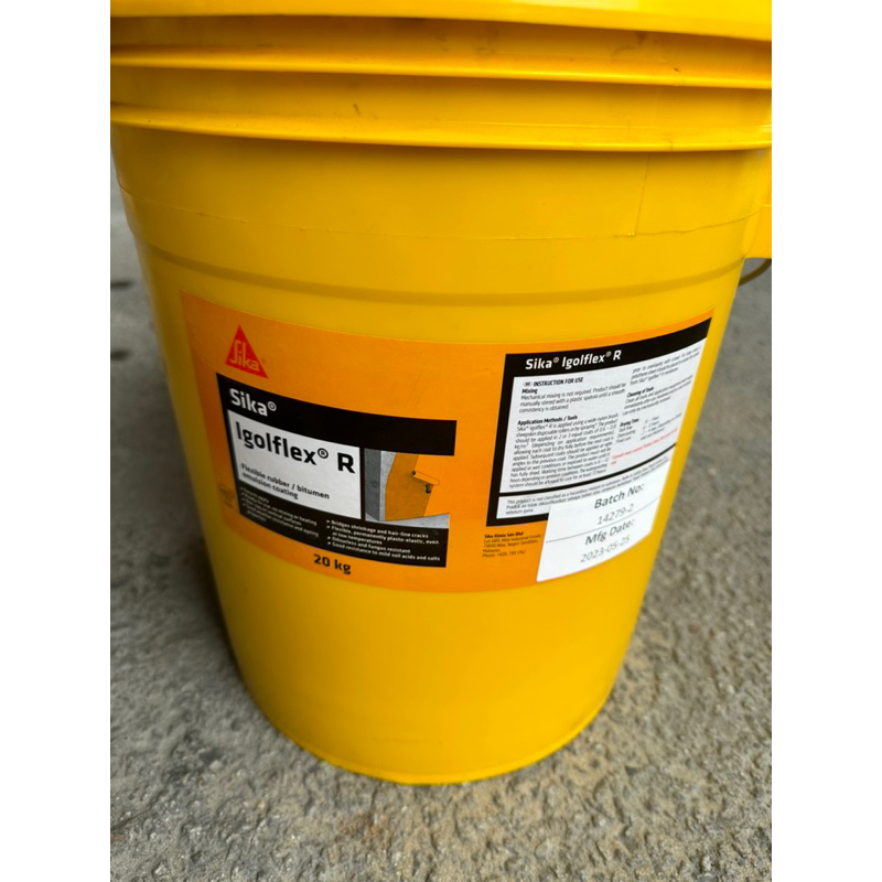 Sika Igloflex R 20kgs flexible rubber bitumen emulsion coating | Shopee ...