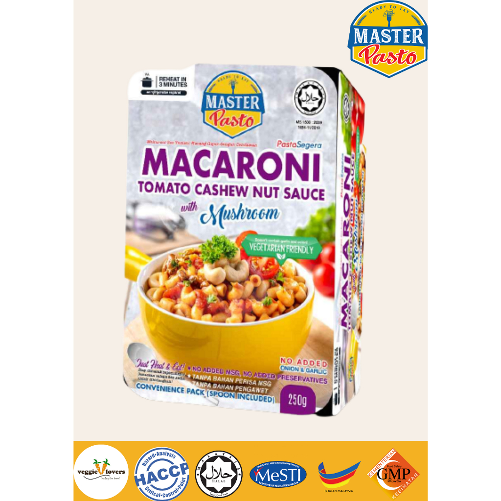 Master Pasto Instant Spaghetti Macaroni Tomato Camping Food Vegetarian ...