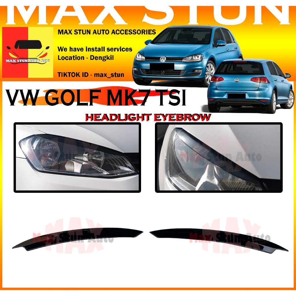 VOLKSWAGEN GOLF MK7 TSI HEADLIGHT EYEBROW EYELIDS LIGHT BROW VW GOLF 7 ...