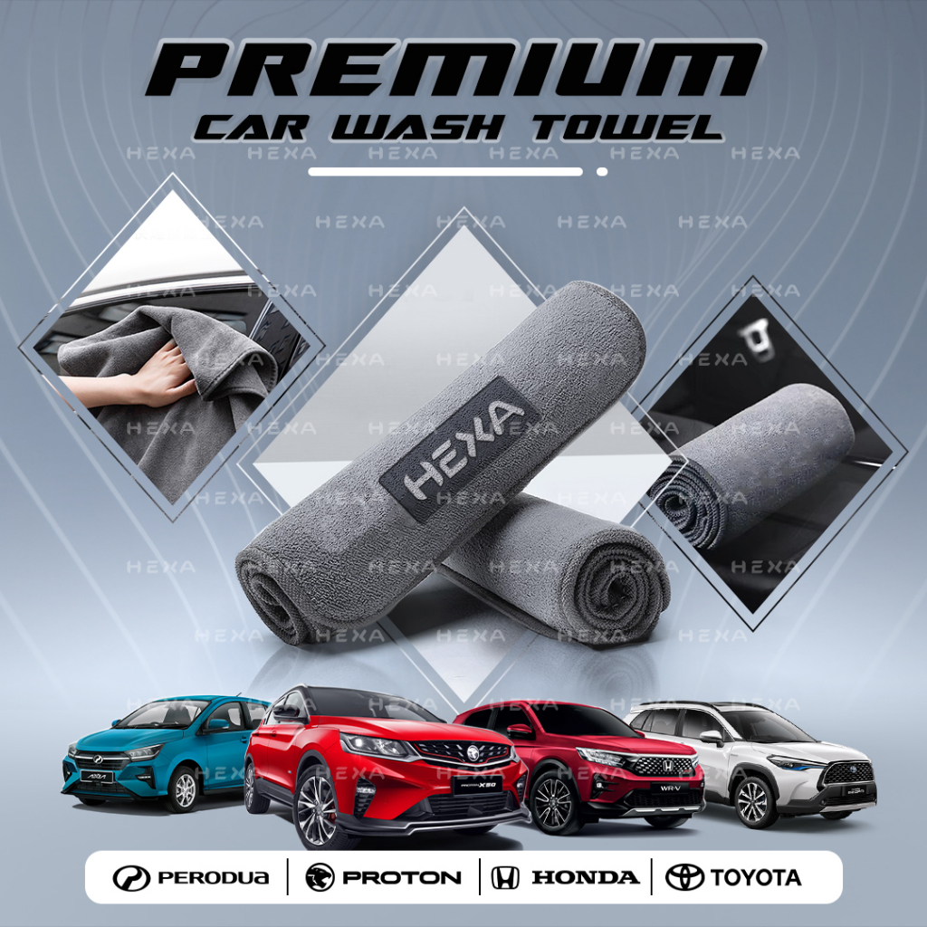 [𝐇𝐄𝐗𝐀 𝐏𝐫𝐞𝐦𝐢𝐮𝐦 𝐋𝐢𝐧𝐭-𝐅𝐫𝐞𝐞] 100% Pure Cotton Breathable Car Wash Detailing Towel Microfiber Tool ...