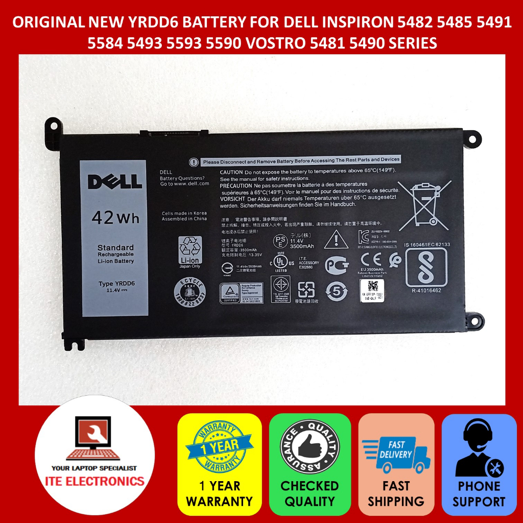 ORIGINAL NEW YRDD6 DELL INSPIRON 5482 5485 5491 5493 5593 5590 VOSTRO ...