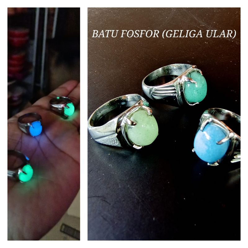 Cincin Batu FOSFOR GELIGA(Batu Malam) | Shopee Malaysia