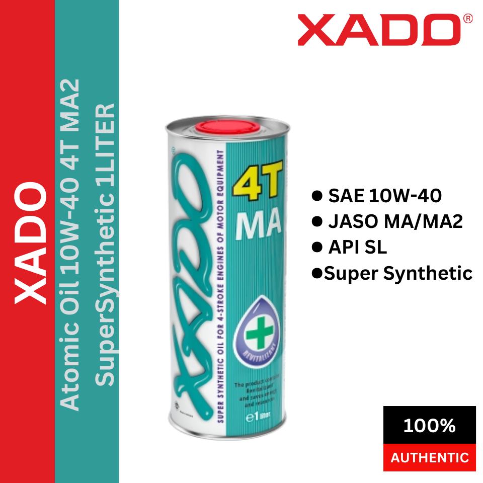 XA25132 (MADE IN HOLLAND) XADO Atomic Oil 10W-40 MOTORBIKE 4T MA2 ...
