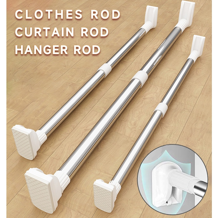 Stainless Steel Punch Free Telescopic Rod Tension Rod for Curtain ...