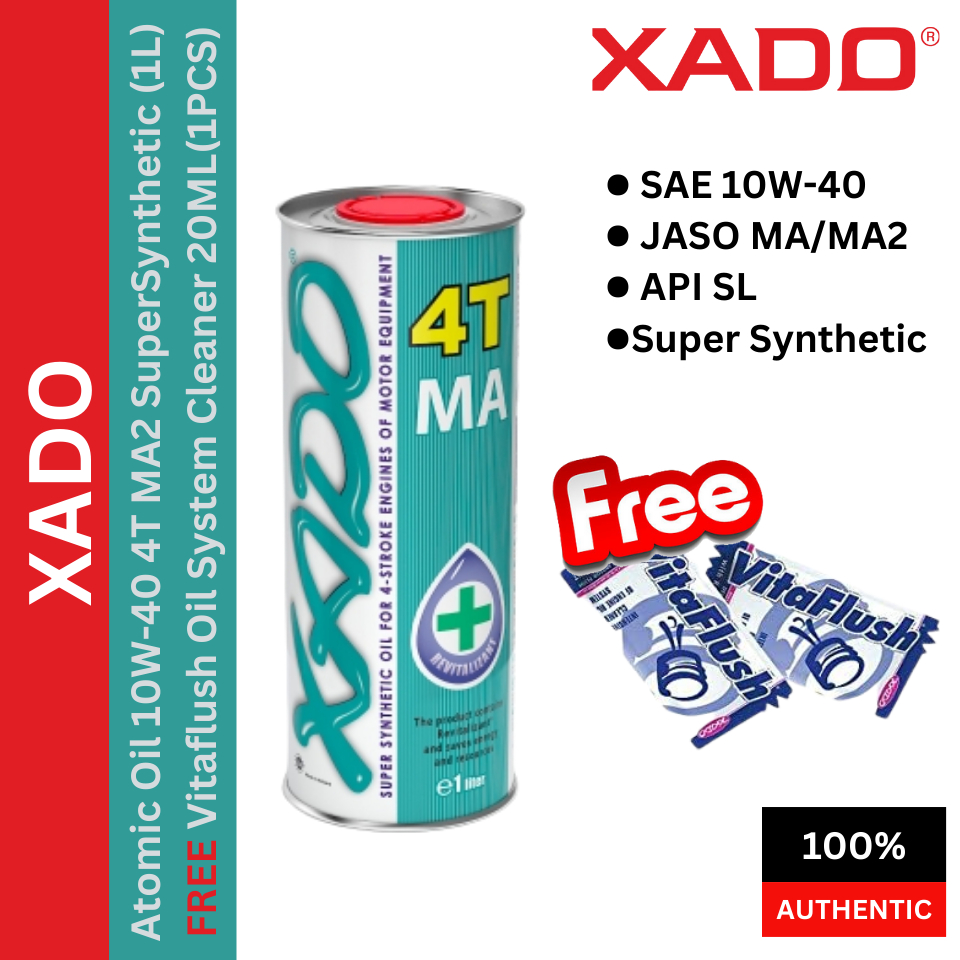 XA25132 (MADE IN Ukraine) XADO Atomic Oil 10W-40 4T MA2 SuperSynthetic ...