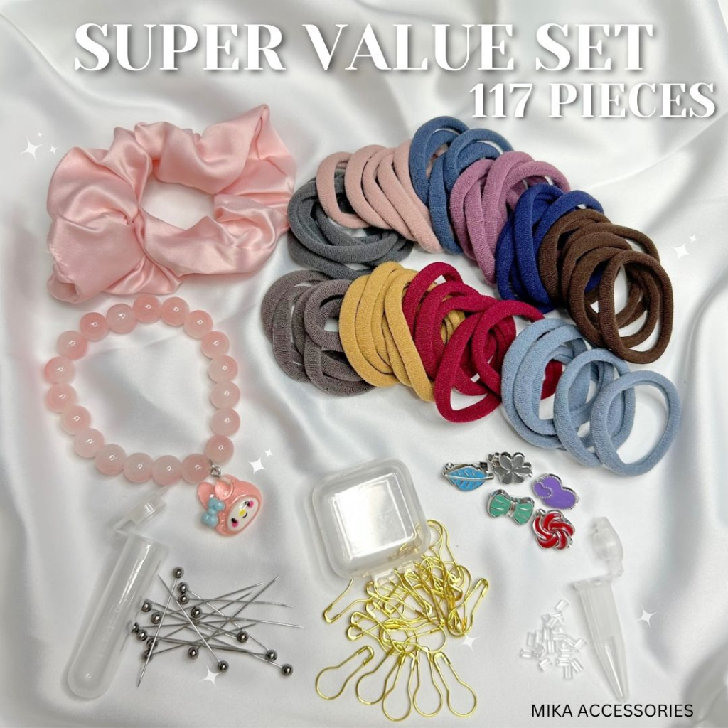 SUPER VALUE COMBO SET [ONLY LIVE] PIN TUDUNG + HAIR ACCESSORIES (117 ...