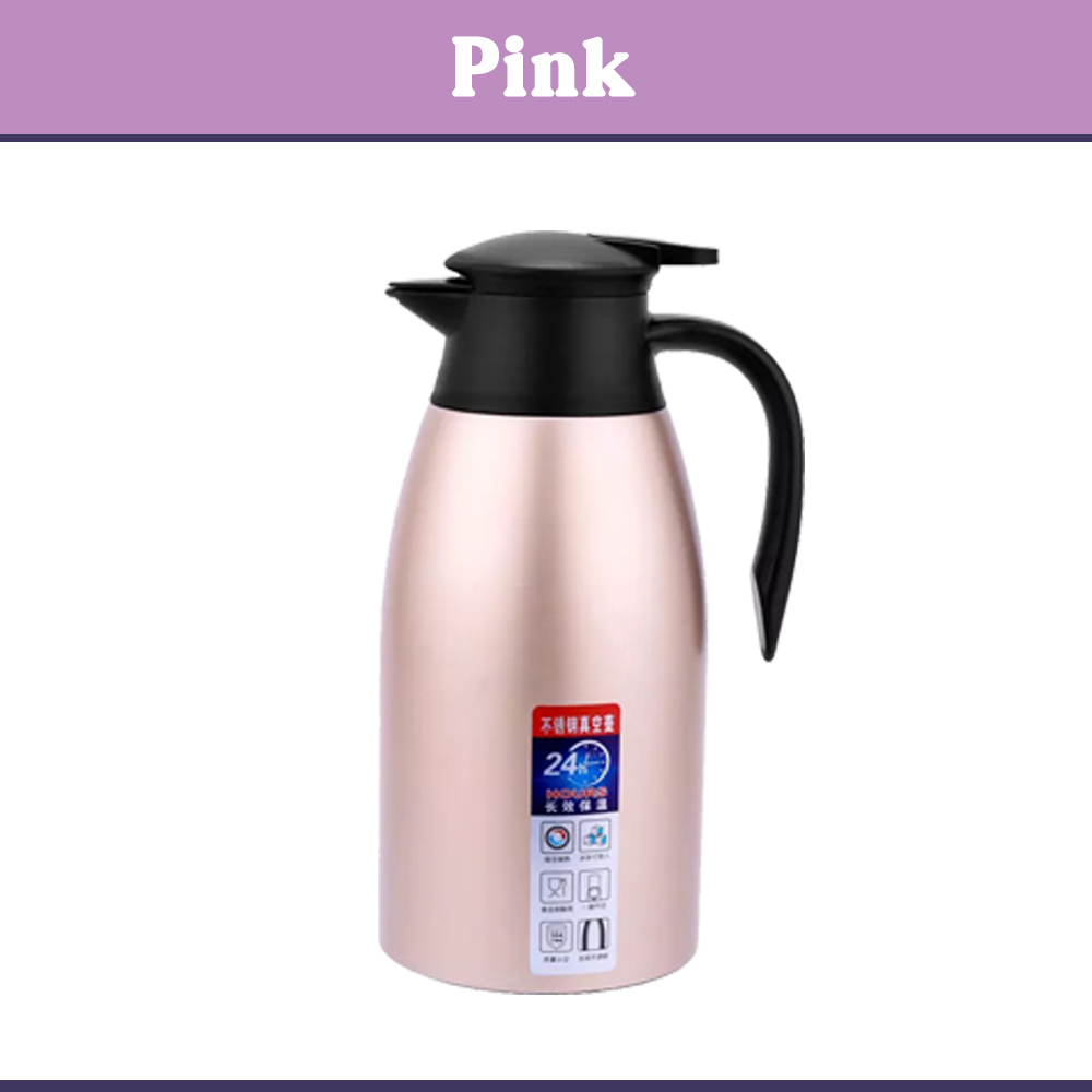 2 Litre 304 Stainless Steel Vacuum Insulated Flask with Press Button ...