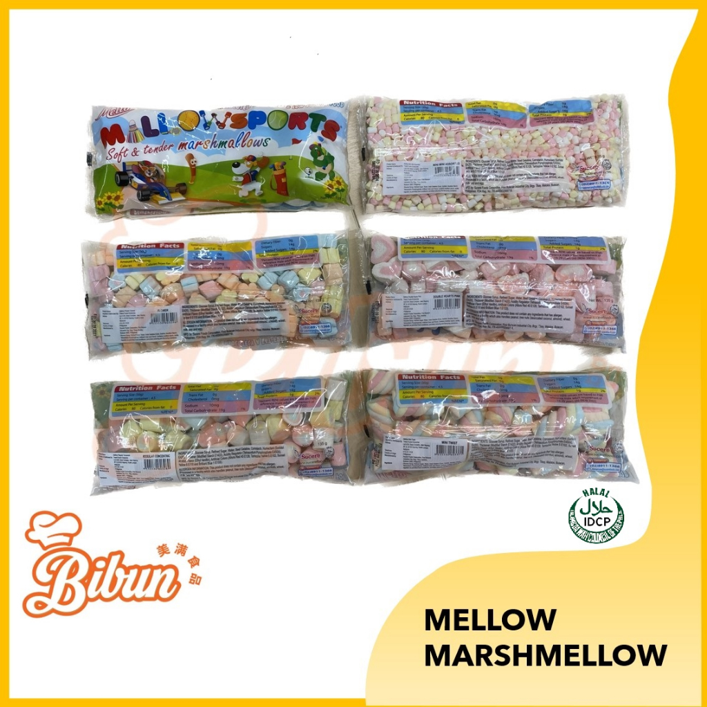 MELLO MARSHMALLOW / Variety styled / Assorted Marshmallow / White Marshmallow【HALAL】棉花糖 /純白 ...